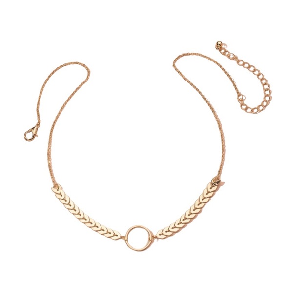 SHEIN | Jewelry | Shein Gold Hoop Classic Greek Tail Leaf Design Chain ...